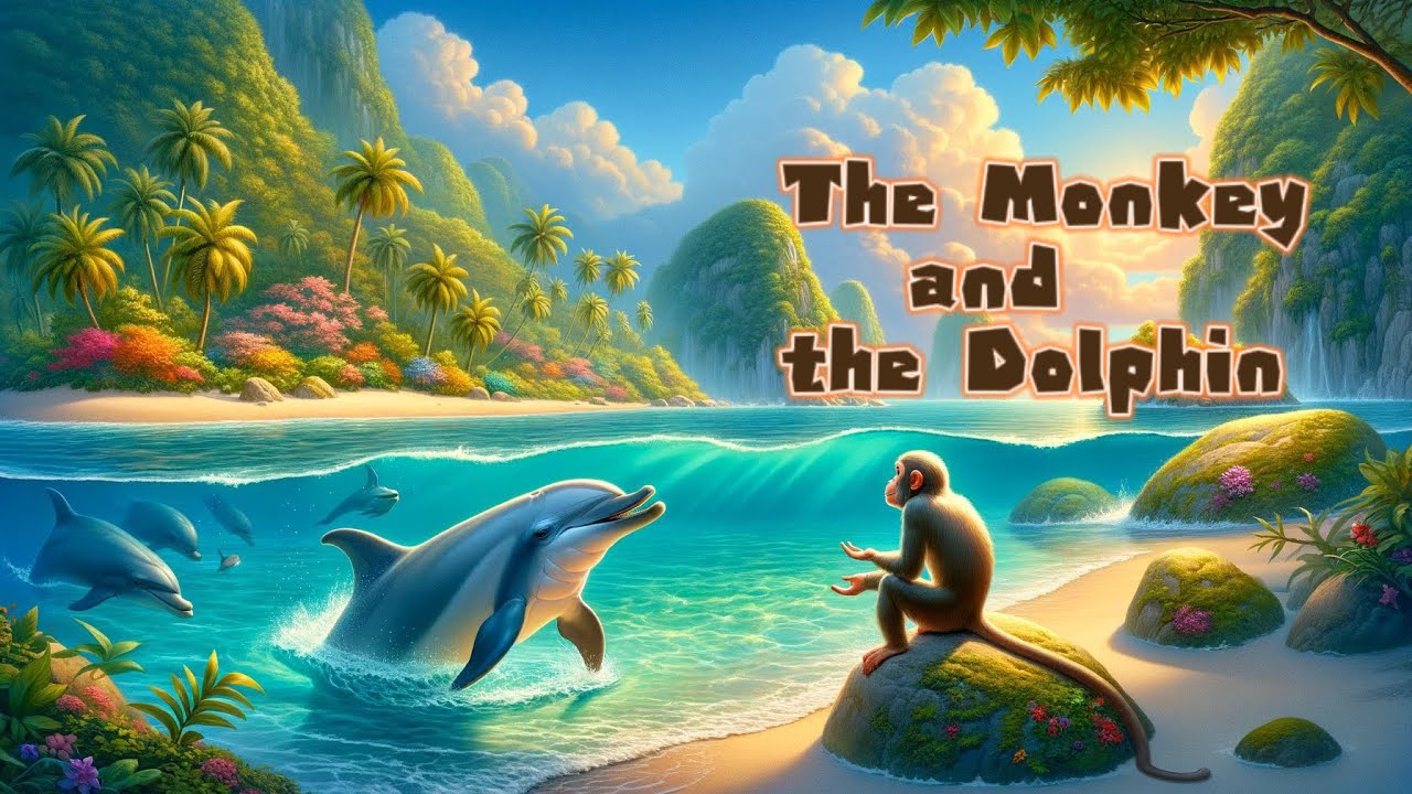 THE MONKEY AND THE DOLPHIN | Best short stories for Kids- English ...