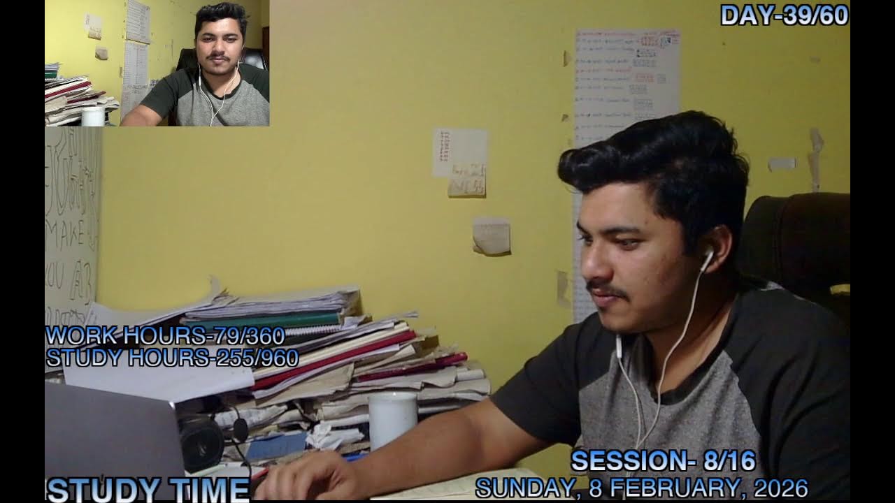 16 HOURS LIVE STUDY/WORK WITH ME / DAY-39/60 (16 HOURS LIVE STUDY ...