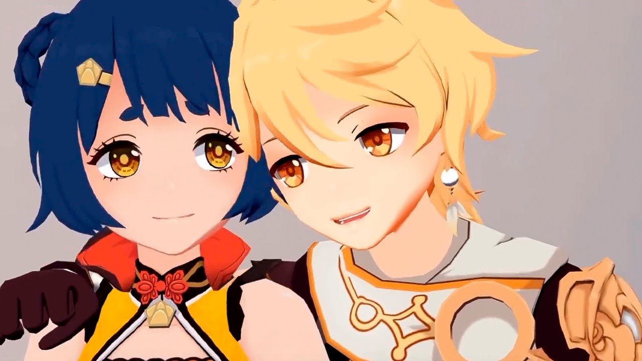 [Genshin Impact MMD] Aether Flirts with Xiangling - YouTube