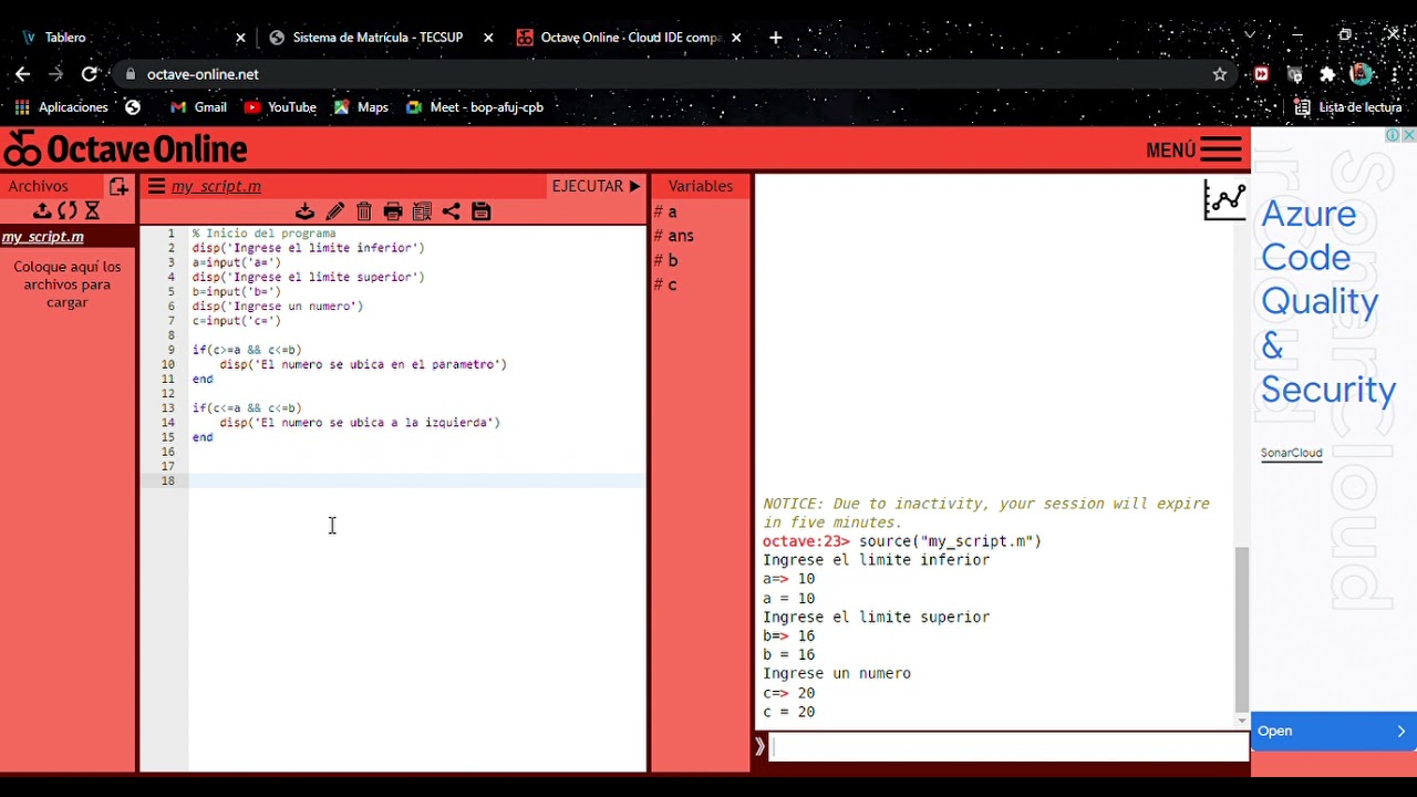 Octave Online · Cloud IDE compatible con MATLAB - YouTube