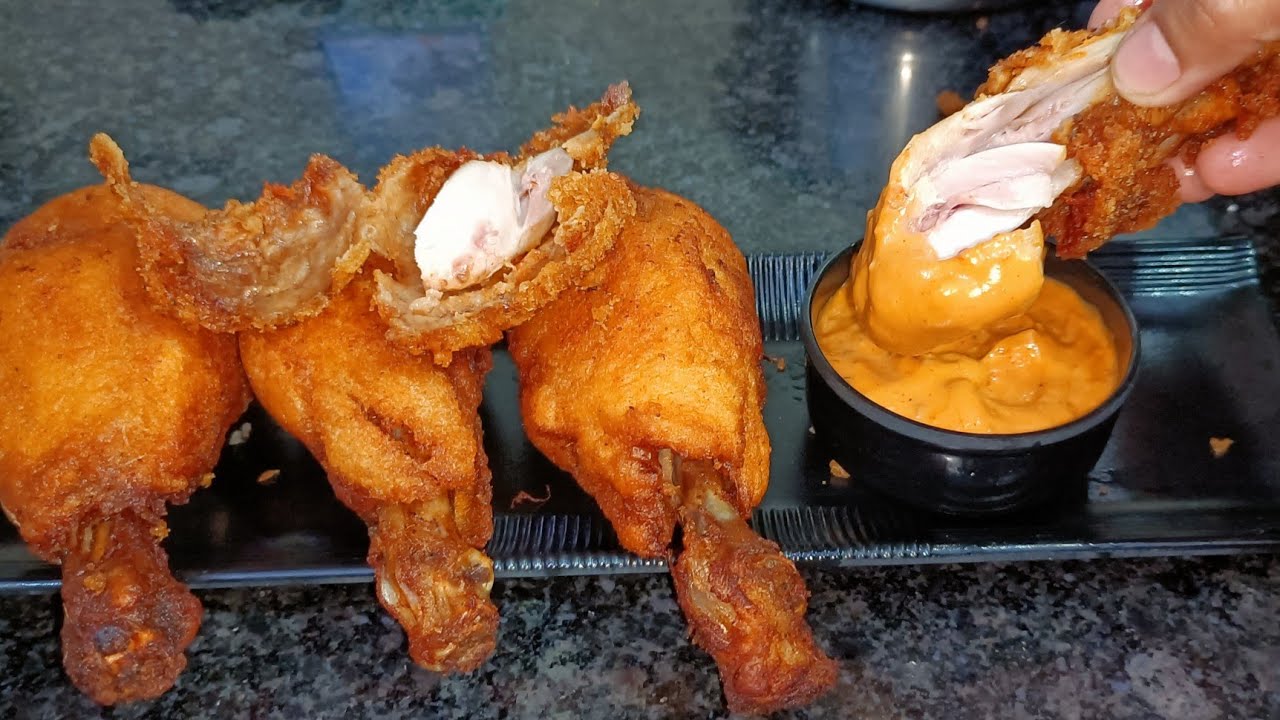 chicken tangdi crispy fry - YouTube