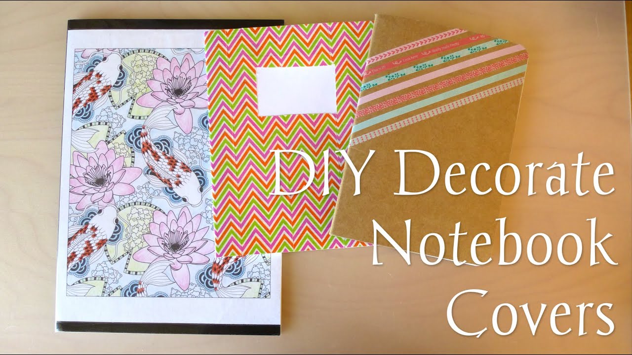 DIY Decorate Notebook Covers - Back To School - YouTube