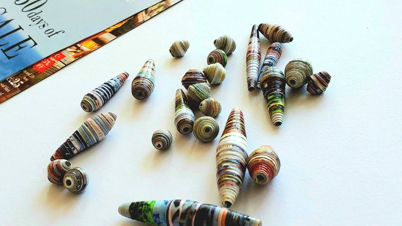 How To Make Paper Beads | Part 2 | 6 Easy Paper Beads Tutorial | Paper ...