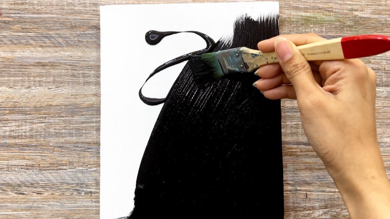 A masterpiece painting on black canvas | acrylic painting techniques ...