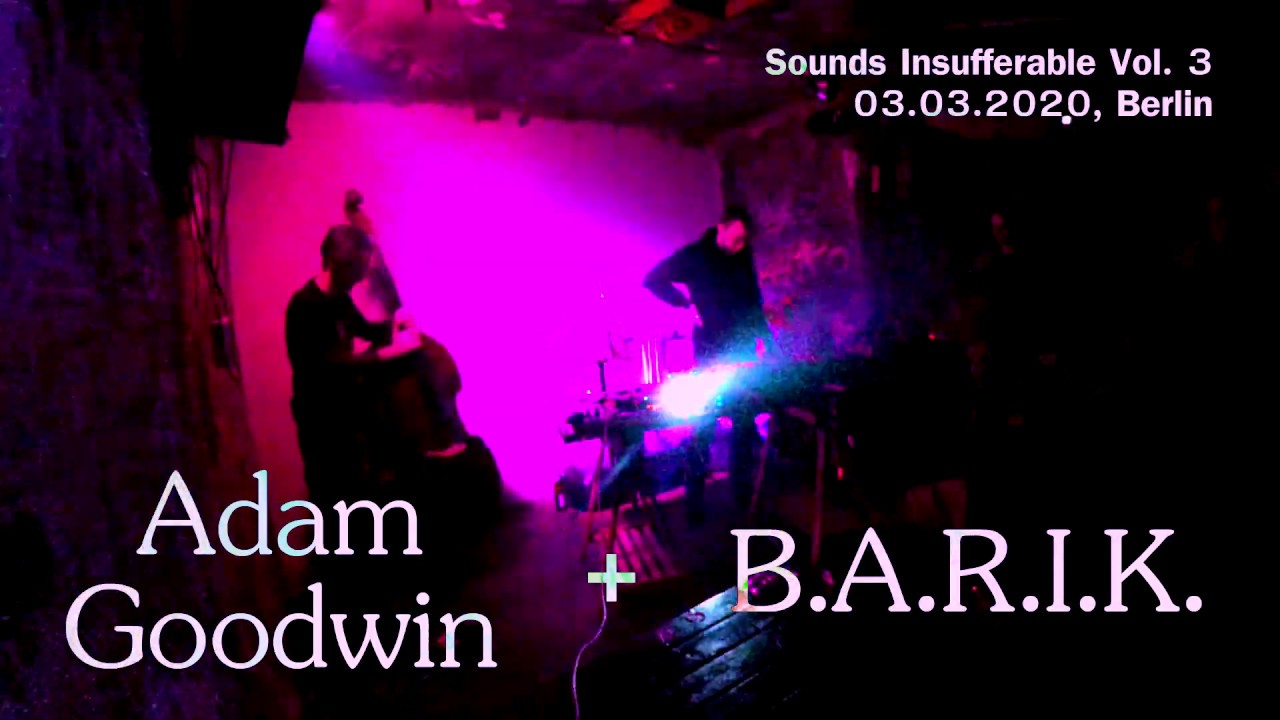 Adam Goodwin + B.A.R.I.K. - Live @ Sounds Insufferable Volume 3, Berlin ...