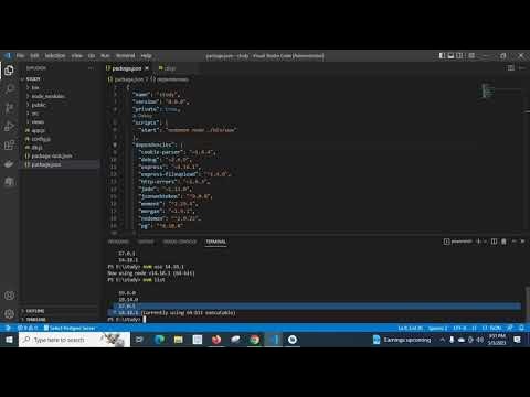 list all node versions installed on system and switch between node versions on node js express ...
