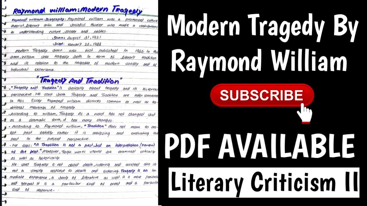 Modern Tragedy (Tragedy and Tradition, Tragedy and Contemporary ...