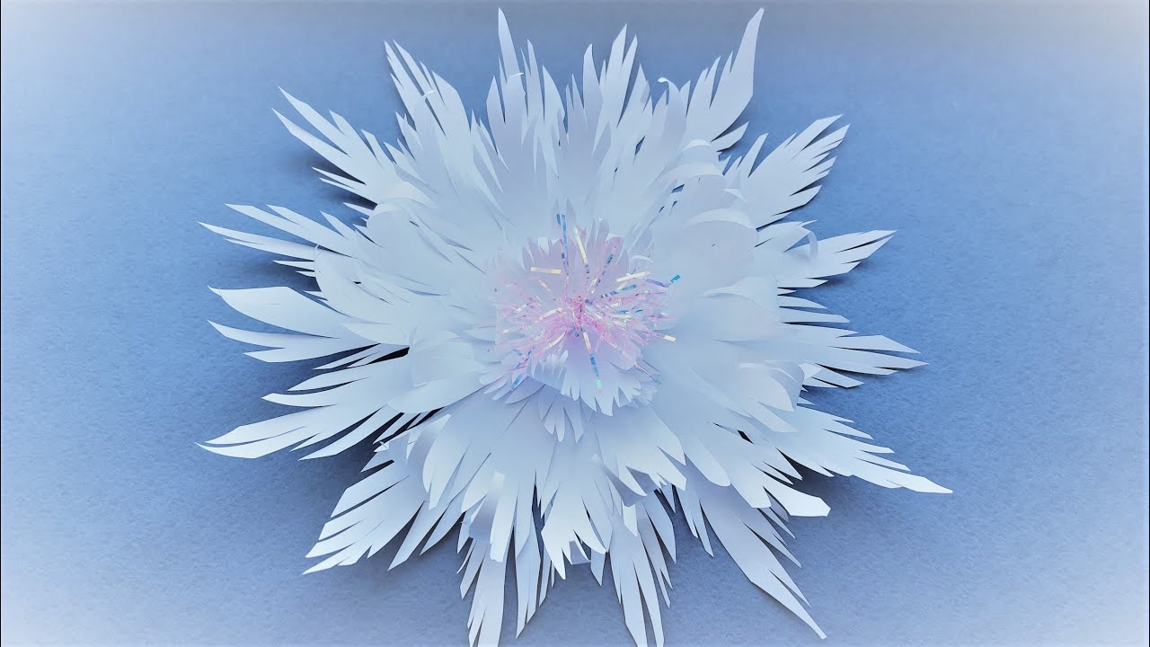 How to Make a Paper Snowflake 3D Easy DIY - YouTube