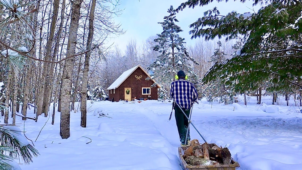 Typical Cold Winter Day At The Off Grid Cabin: Homestead Updates ...