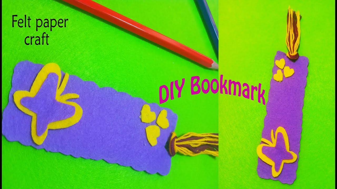 Easy Make a Felt Bookmark | DIY Craft Easy | Felt Bookmark | Felt Craft ...