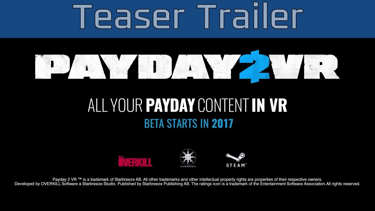 Payday 2 VR - Teaser Trailer [HD 1080P] - YouTube