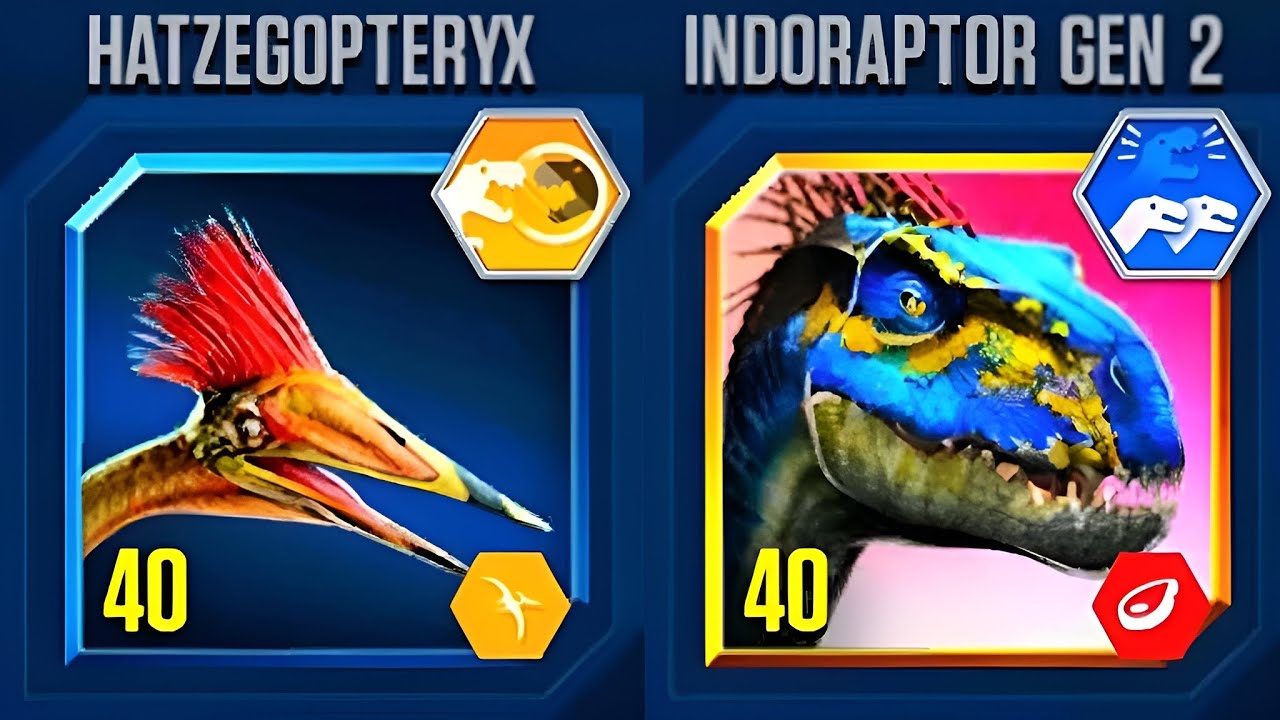 HATZEGOPTERYX VS INDORAPTOR GEN 2_UNLOCKED HATZEGOPTERYX LEVEL 40 ...