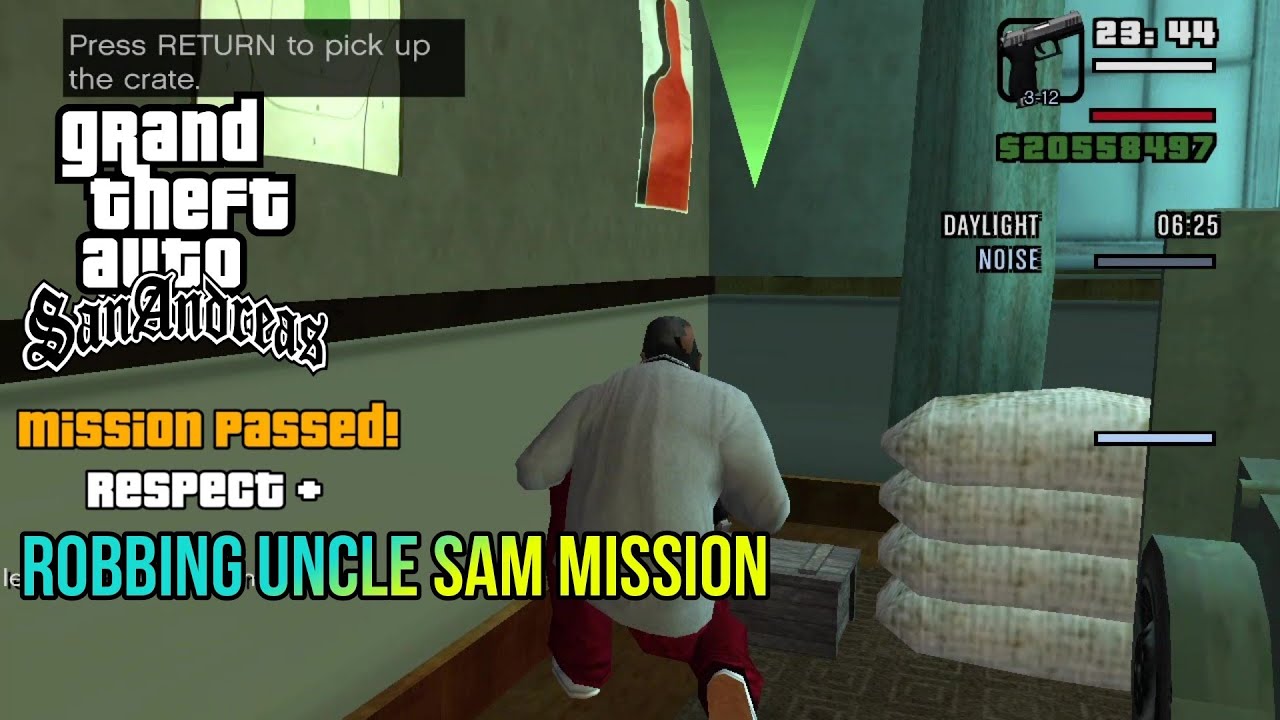 GTA San Andreas VIDEO-1 UPLODED HOW TO COMPLETE ROBBING UNCLE SAM ...