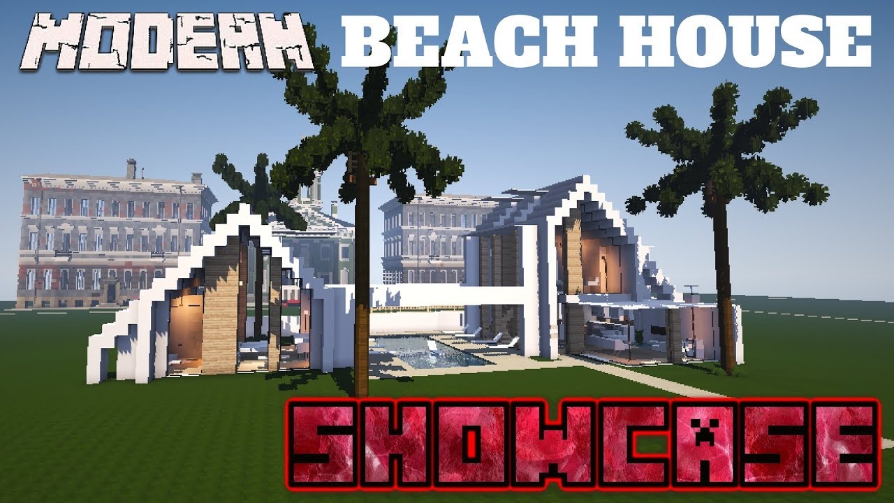 Minecraft : Modern Beach House - YouTube