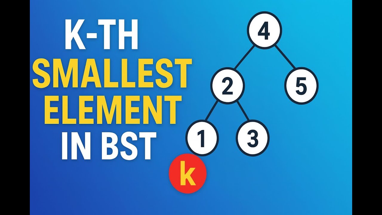 🔹 K-th Smallest Element in BST | Easy Binary Search Tree Problem ...