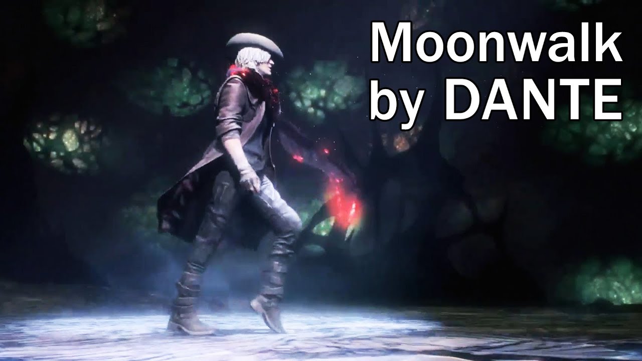 DMC 5 - Dante dances Michael Jackson Moonwalk! - YouTube