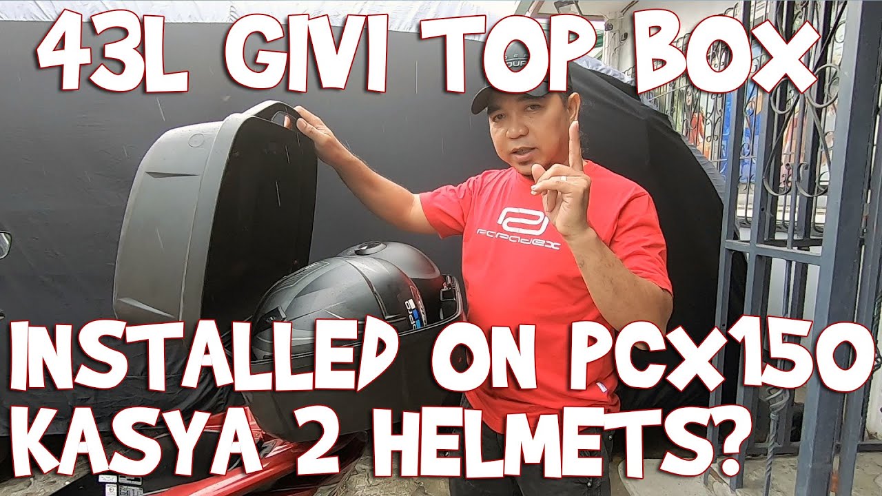 HONDA PCX 150 + GIVI 43L TOP BOX QUICK INSTALLATION | ENGLISH CC - YouTube