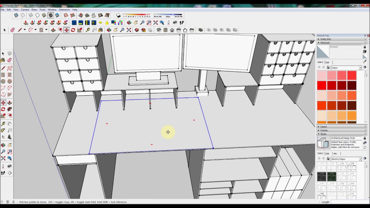 Designing a Computer Desk in Sketchup [Timelapse] - YouTube