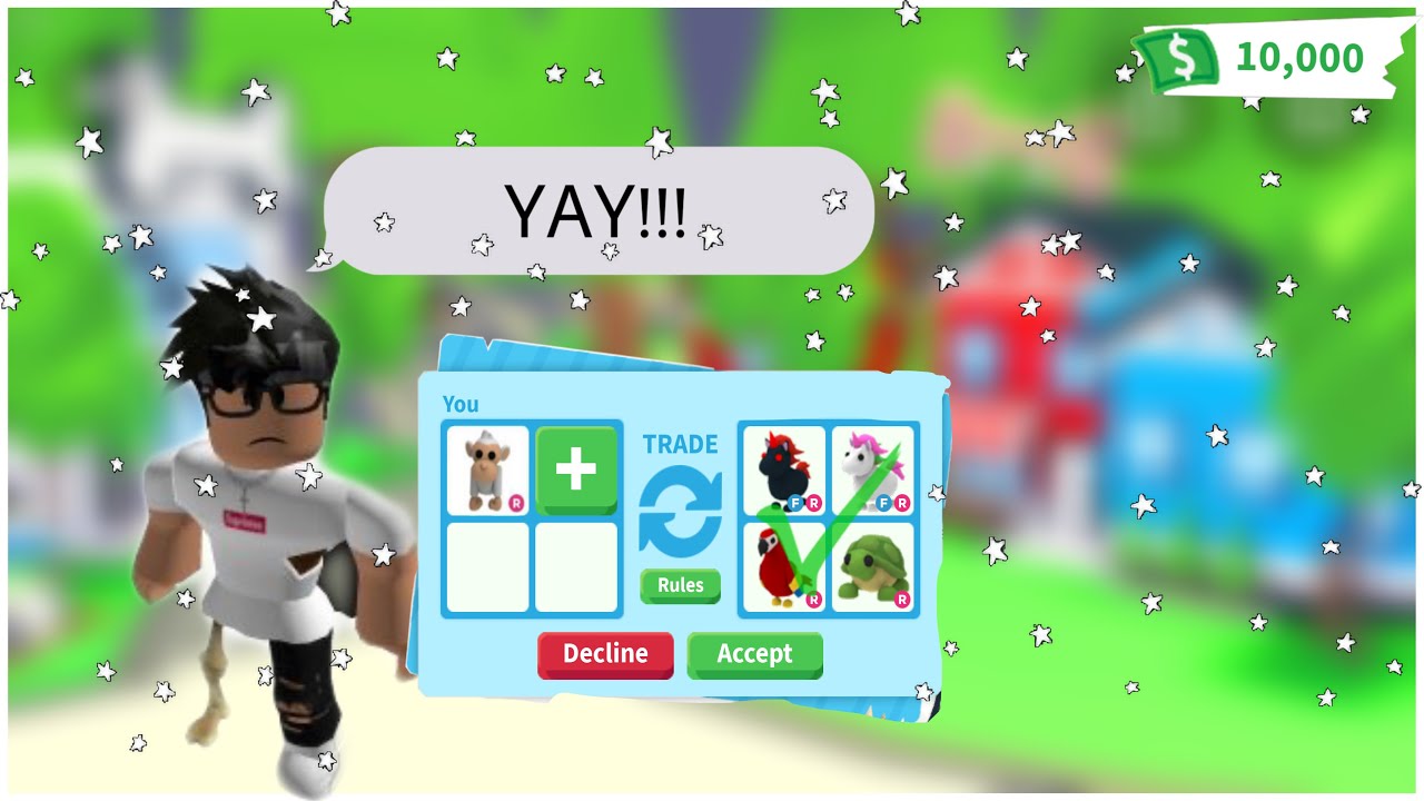 What people trade for a ride albino monkey in adopt me!!! - YouTube