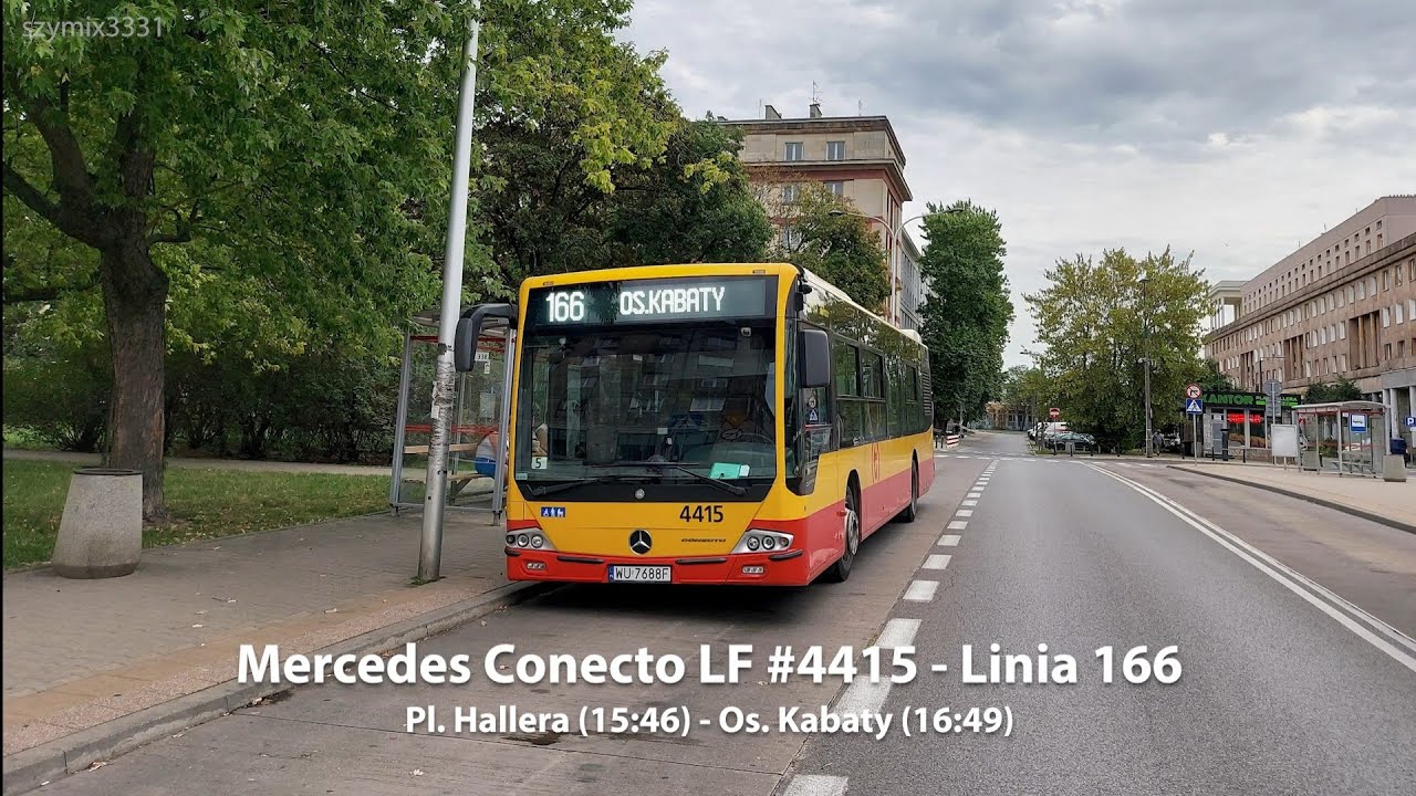 Linia 166 | Mercedes Conecto LF #4415 - MZA Warszawa - YouTube