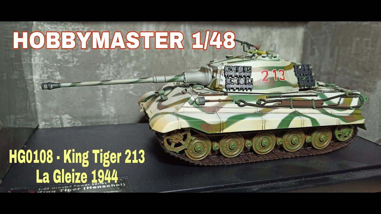 (Eng Subs) DIECAST HOBBY MASTER 1/48 KING TIGER 213 German WW2 Panzer ...