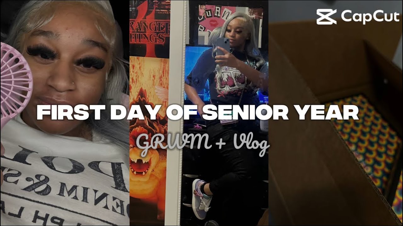 FIRST DAY OF SCHOOL GRWM+VLOG: SENIOR YEAR - YouTube