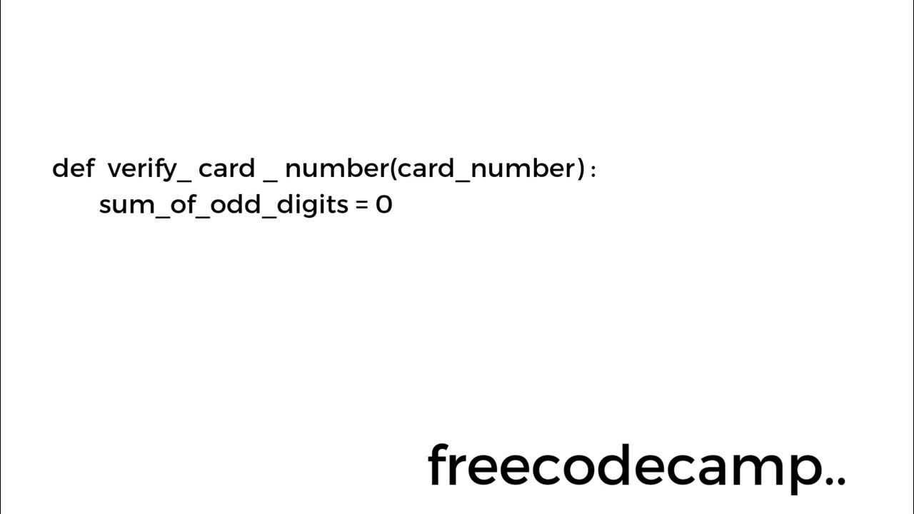 Lmplementing The Luhn Algorithm | Python Beta Certification | Step 9 
