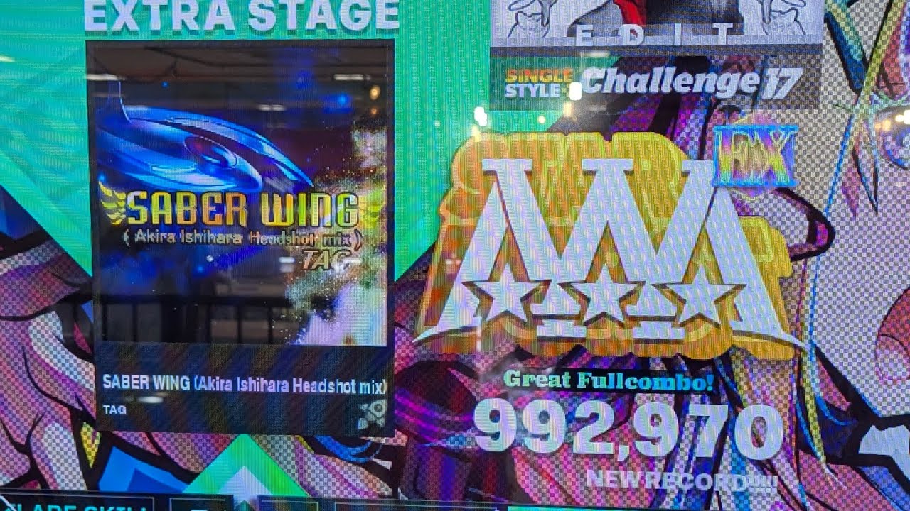[DDR] SABER WING (Akira Ishihara Headshot mix) CSP 992,970 - YouTube