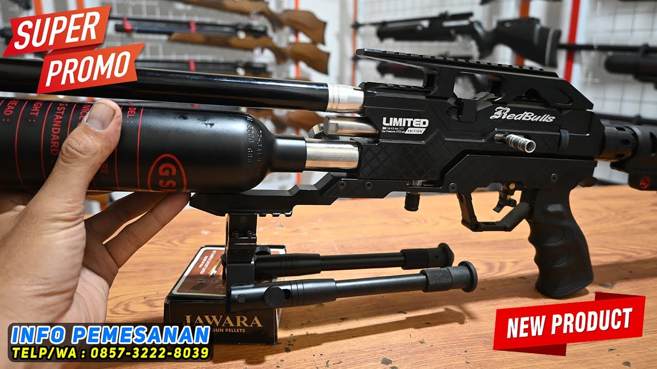 TERBARU !!! Senapan angin pcp bocap REDBULL BLACK tactical cnc terbaik ...