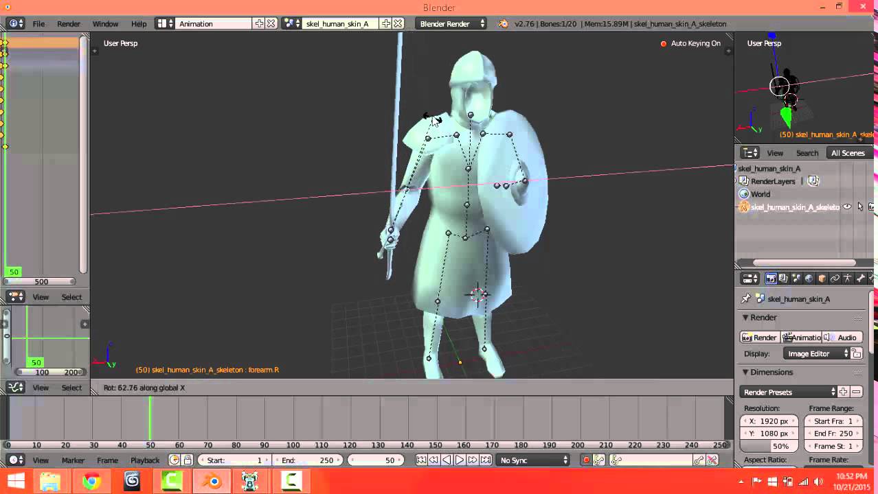 Animating in Blender for Mount & Blade: Warband Modding Part 2. - YouTube