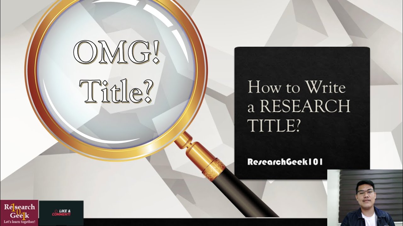 Research101: Ep. 2 - How to Write a RESEARCH TITLE - YouTube