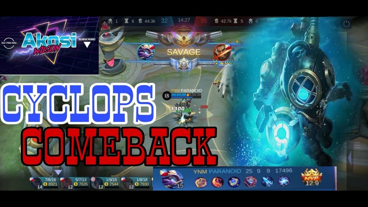 MLBB Cyclops Savage | Cyclops Game plays - YouTube