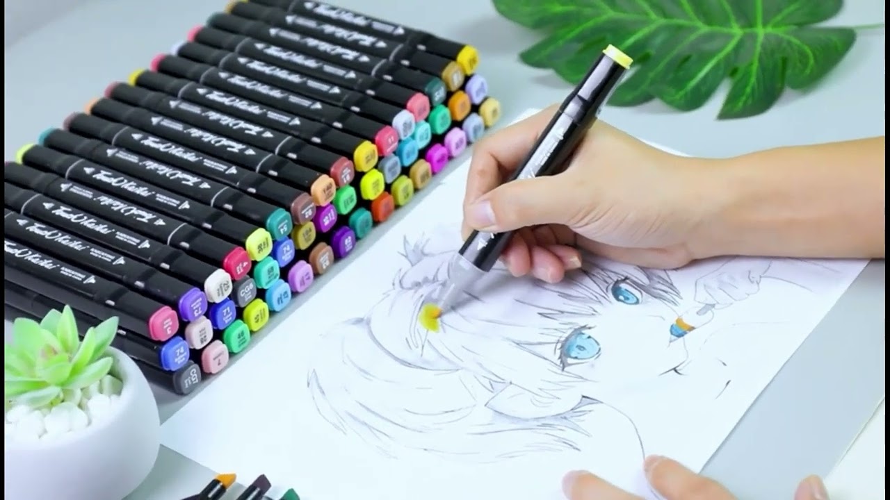 80 Colores Plumones Punta Doble,80 Colors Dual Tip Markers - YouTube