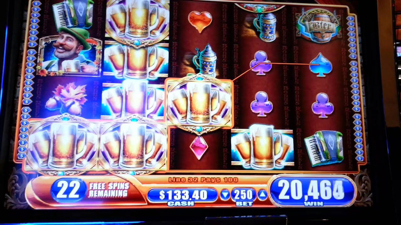 Bier Haus slot massive bonus 35 free games plus 4 sticky wild! - YouTube
