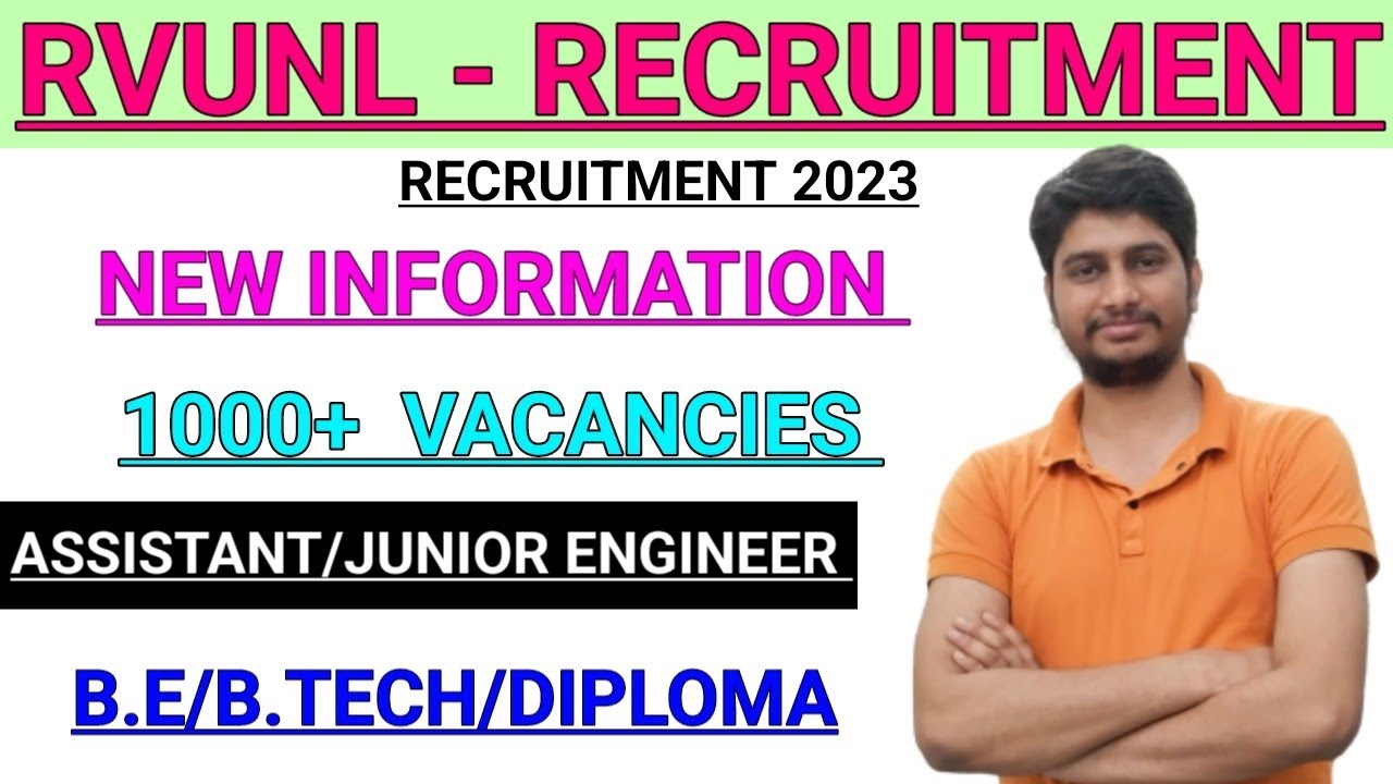 RVUNL AE/JE RECRUITMENT NEW INFORMATION IS OUT | 1000+ VACANCIES ...