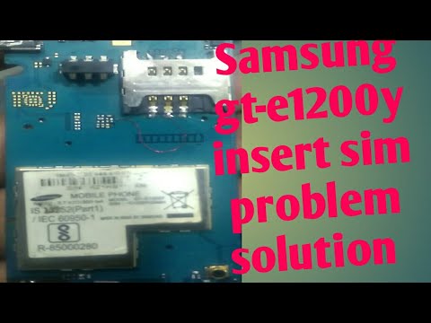 samsung gt-e1200y insert sim solution gt-e1200y sim jumper - YouTube
