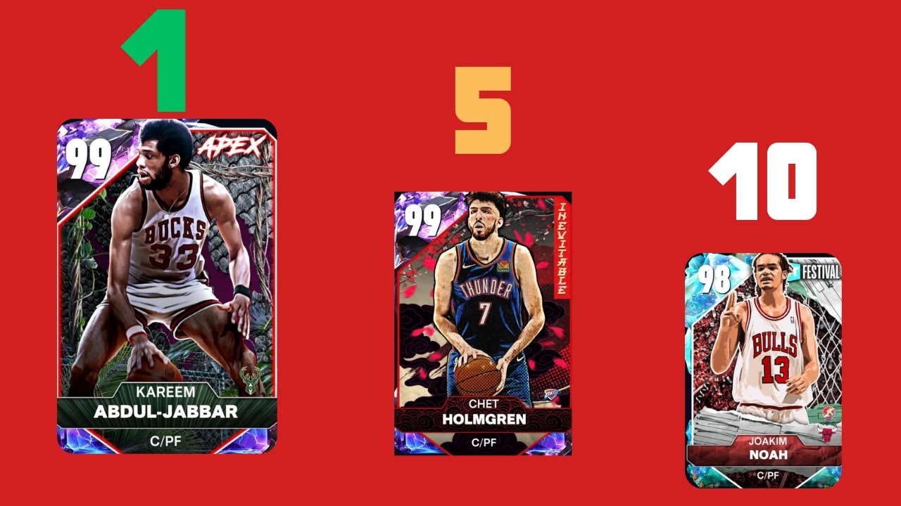 RANKING THE TOP 10 PF IN NBA 2K25 MYTEAM!!!! - YouTube
