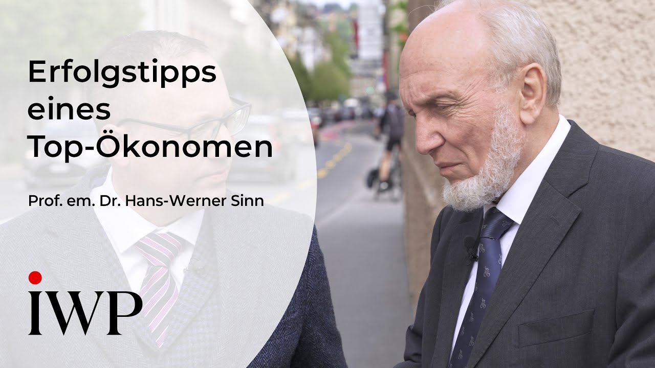 Prof. Dr. Hans-Werner Sinn spricht über Erfolge, Erfahrungen ...