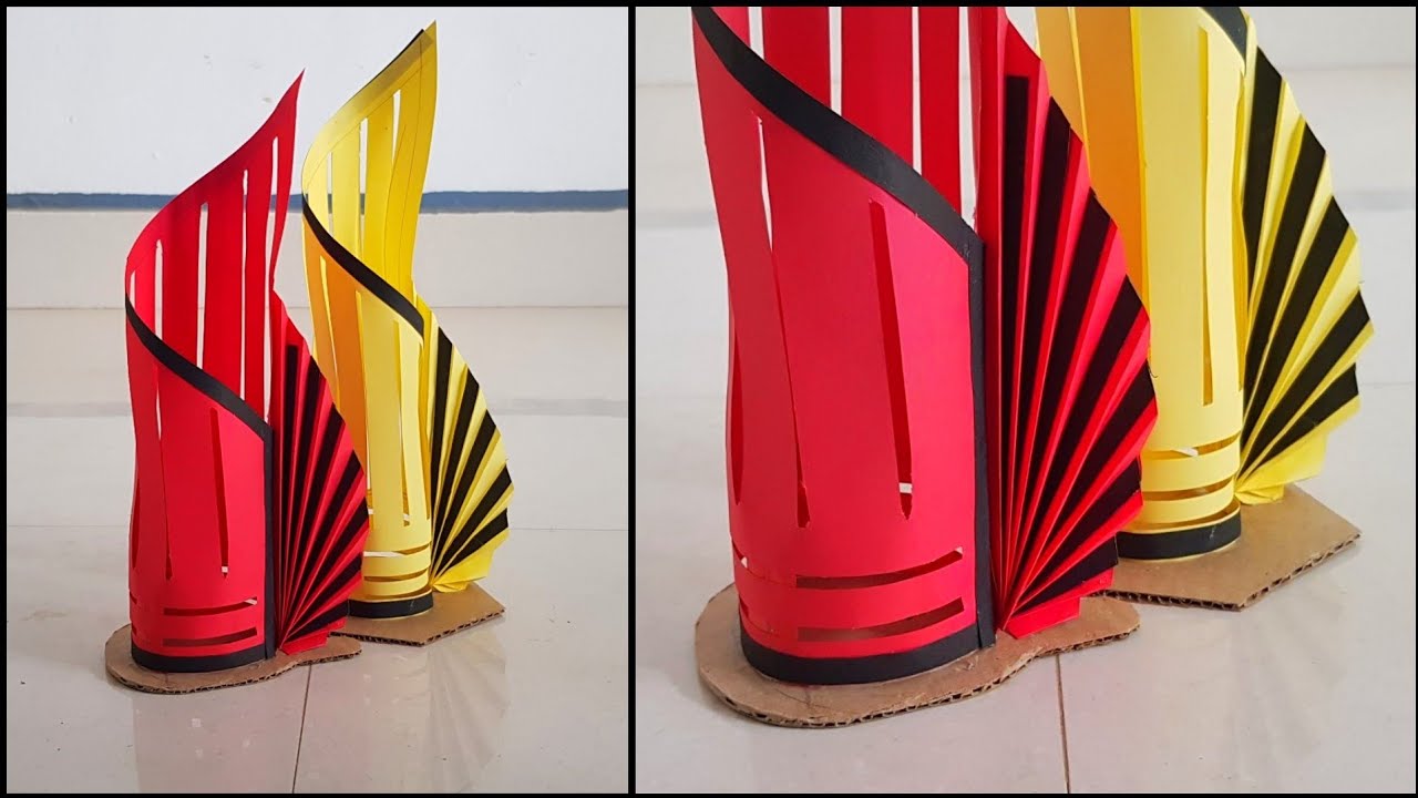 How To Make Paper Vase At Home Paper Flower Vase Craft Diy Paper How To Make Paper Vase At Home Paper Flower Vase Craft Diy Paper