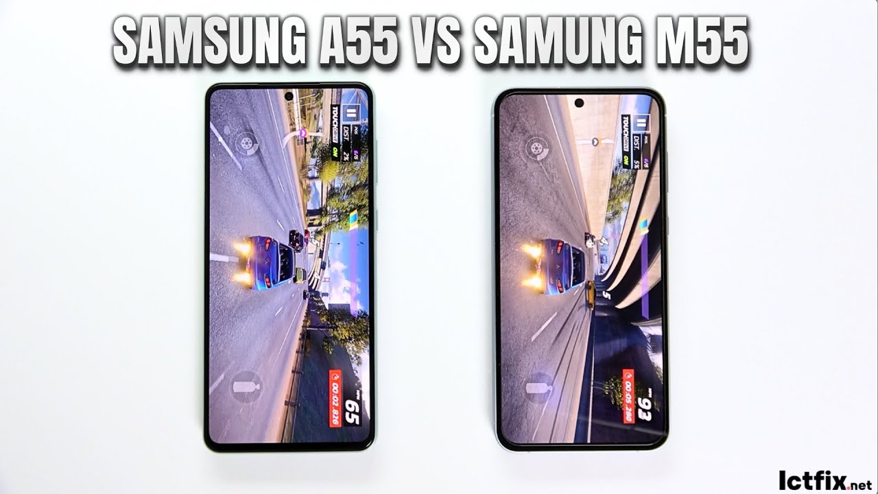 Samsung Galaxy A55 vs Samsung Galaxy M55 | Video test Display ...