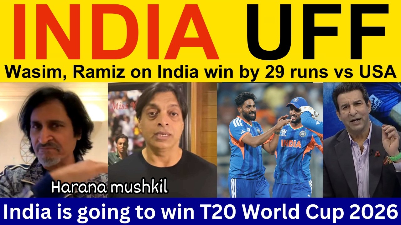 Pak Media Crying on India win today vs USA | Ramiz Speaks on IND vs USA ...