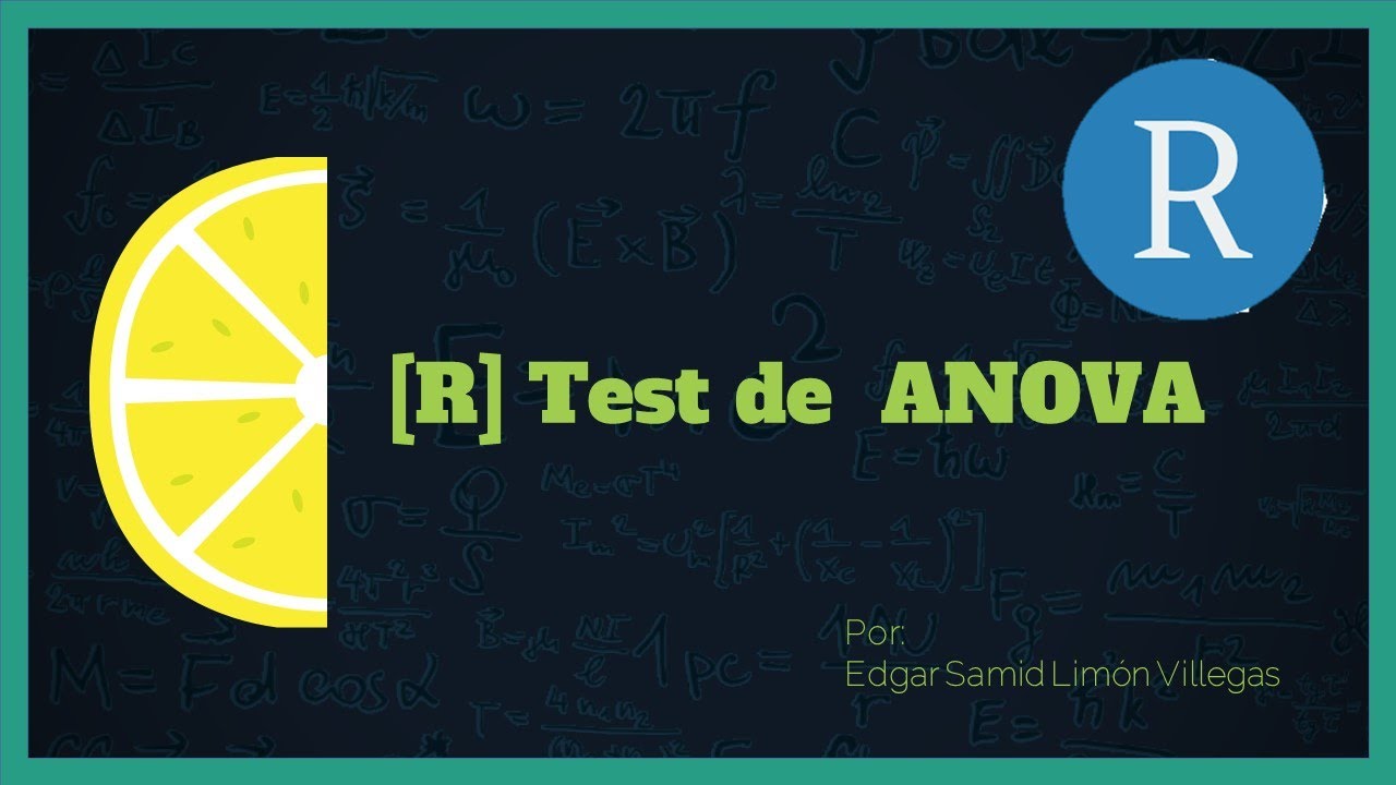 ANOVA en R Studio - YouTube