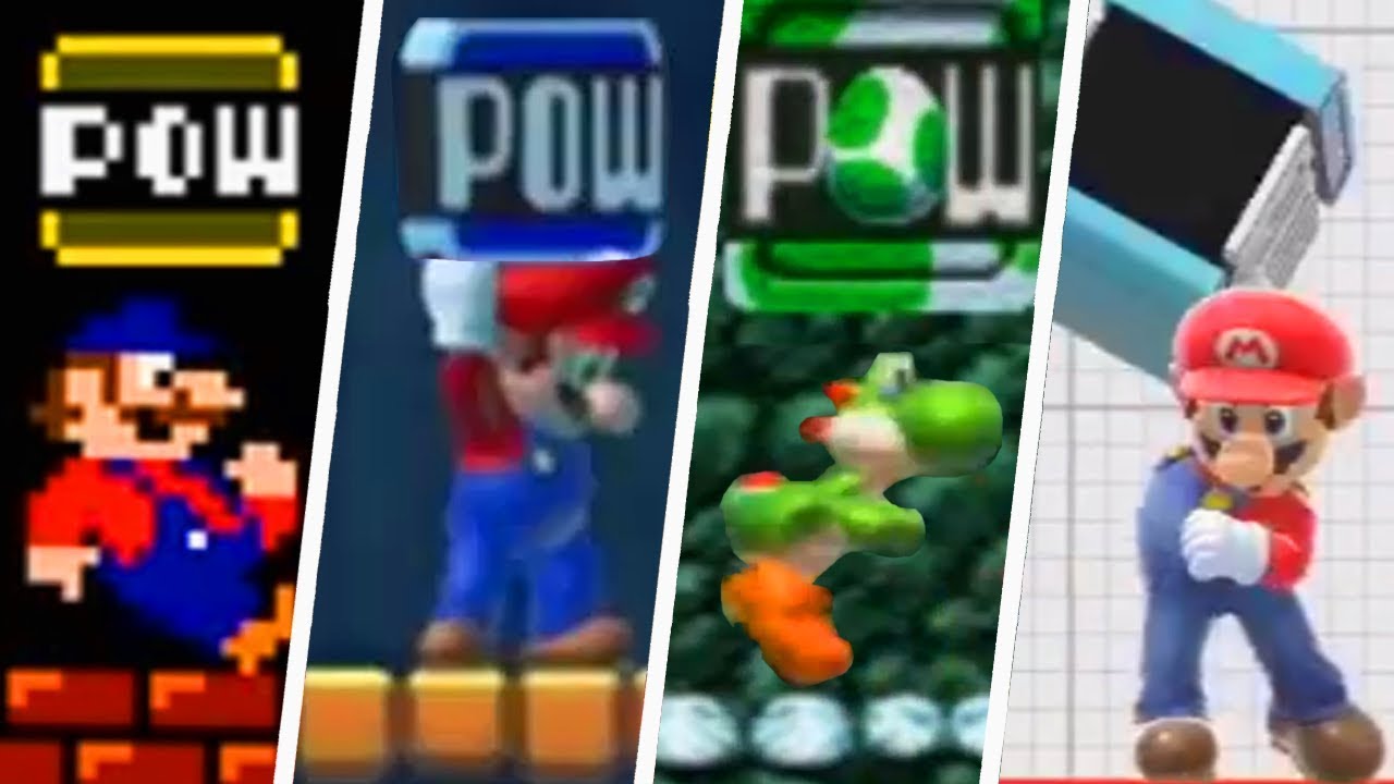 Evolution of POW Blocks in Super Mario Games (1983 - 2019) - YouTube