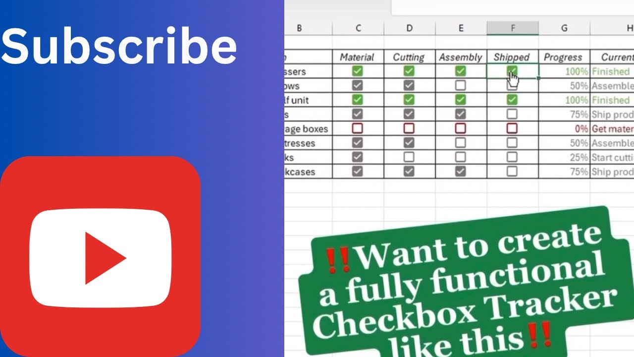 How To Insert Checkbox In Excel Sheet Youtube