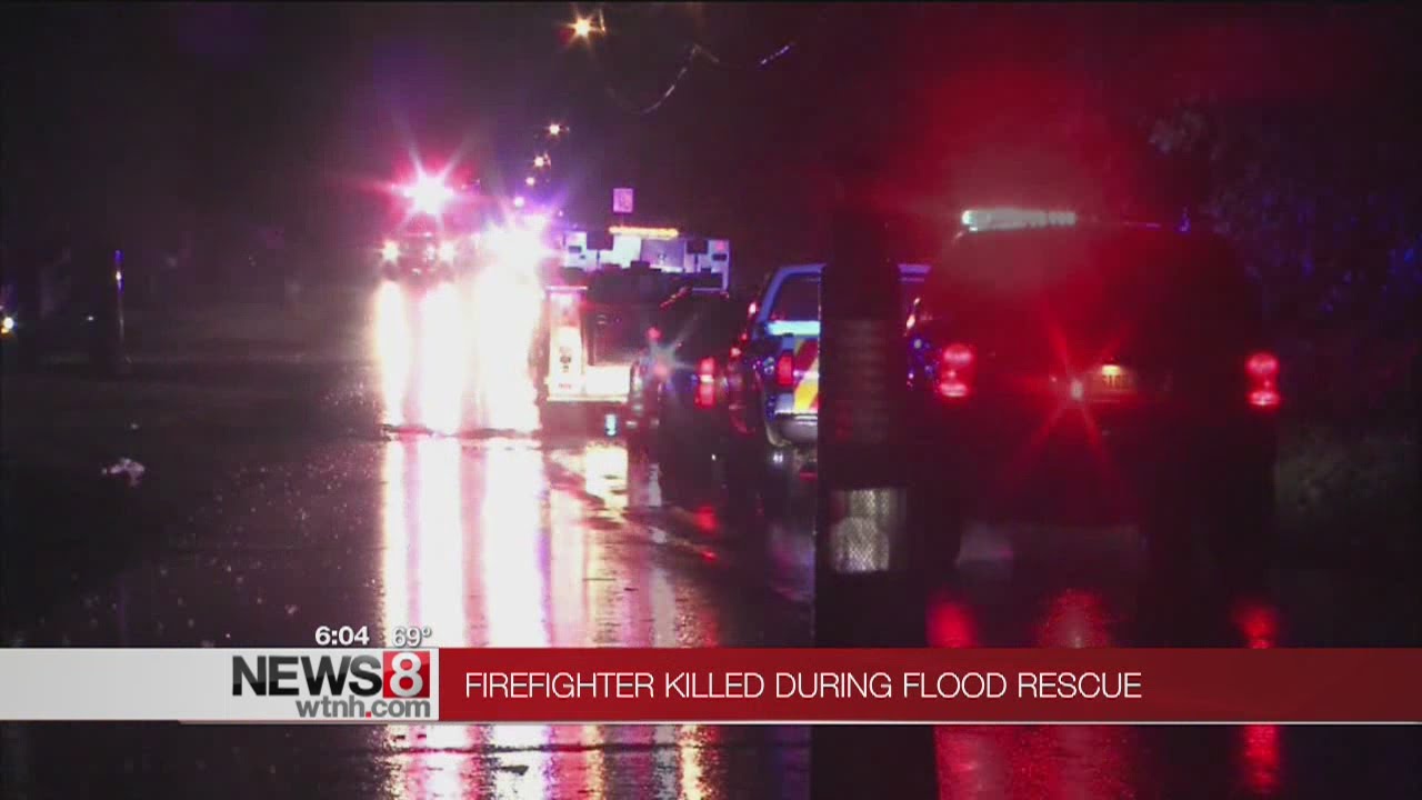The Latest on flooding: Firefighter dies in floodwaters - YouTube