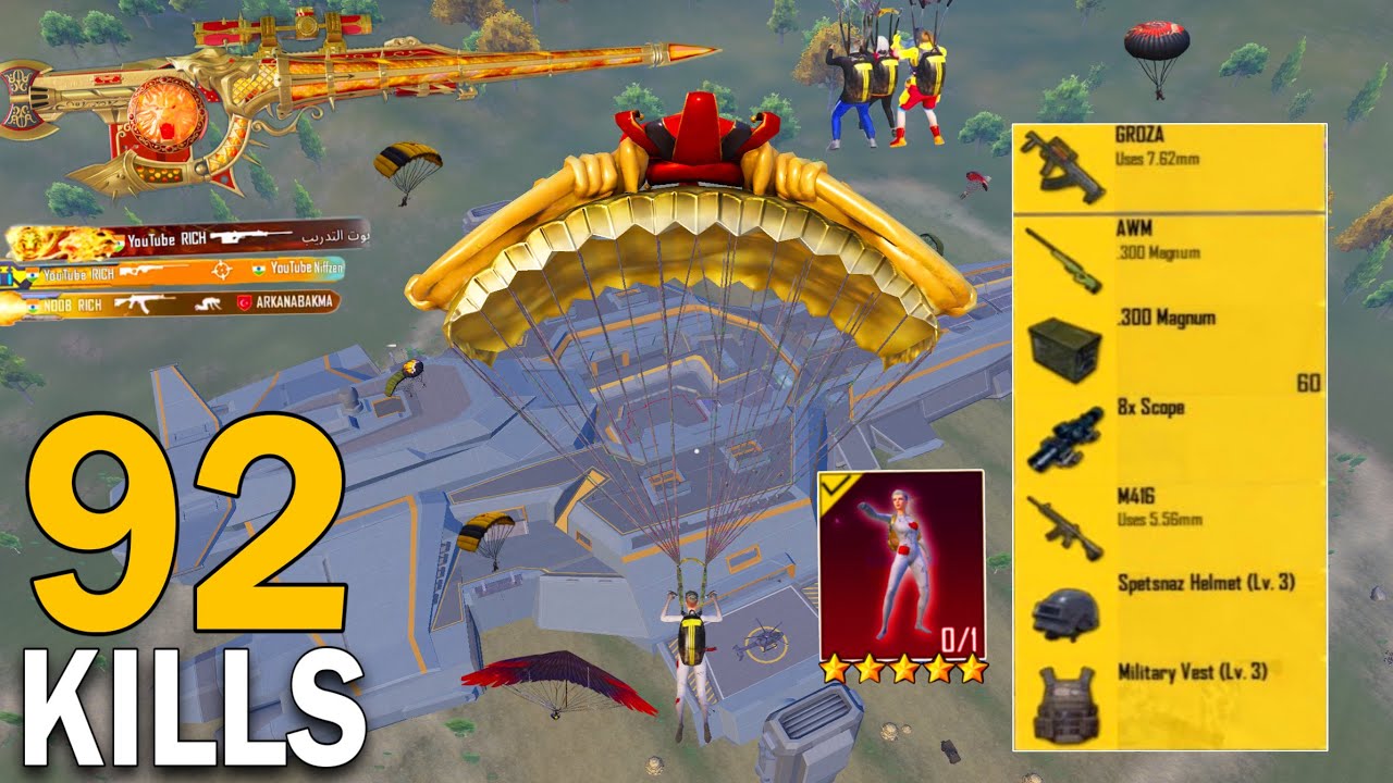 92Kills!😳 NEW BEST LOOT GAMEPLAY with FAST SKINS 🔥Pubg mobile - YouTube