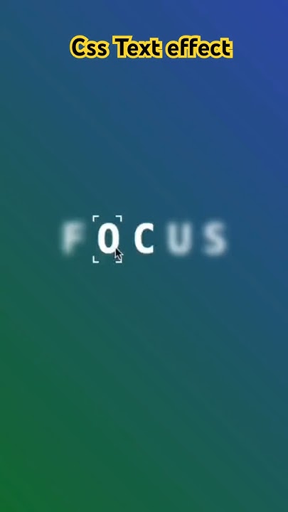 CSS text effect #css #html #effects #webdesign #texteffect #hovereffect #focus - YouTube