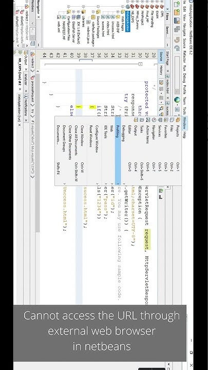 Cannot access the URL through external web Browser in #Netbeans. # ...