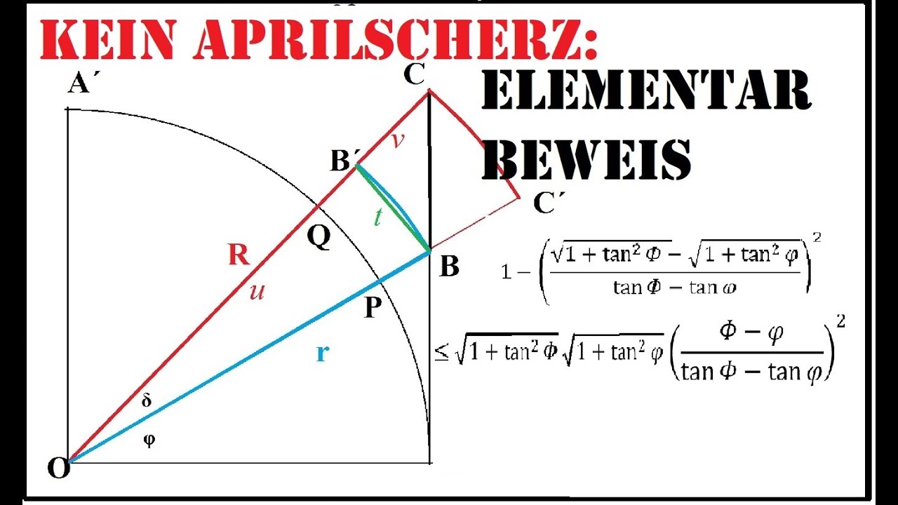 Elementarer Beweis einer Differential-Identität: Ableitung von Arcus ...