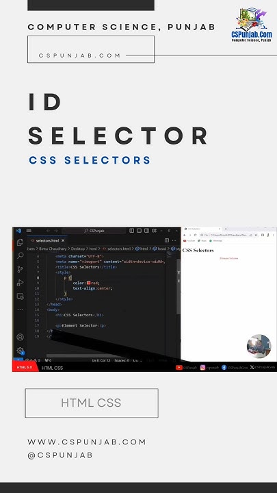 Id Selector Css Selectors Html Css Cspunjabcom Short Html